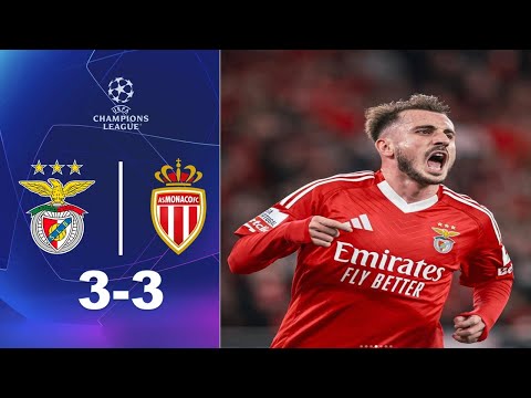 Benfica vs Monaco 3-3 Highlights - UEFA Champions League 24/25