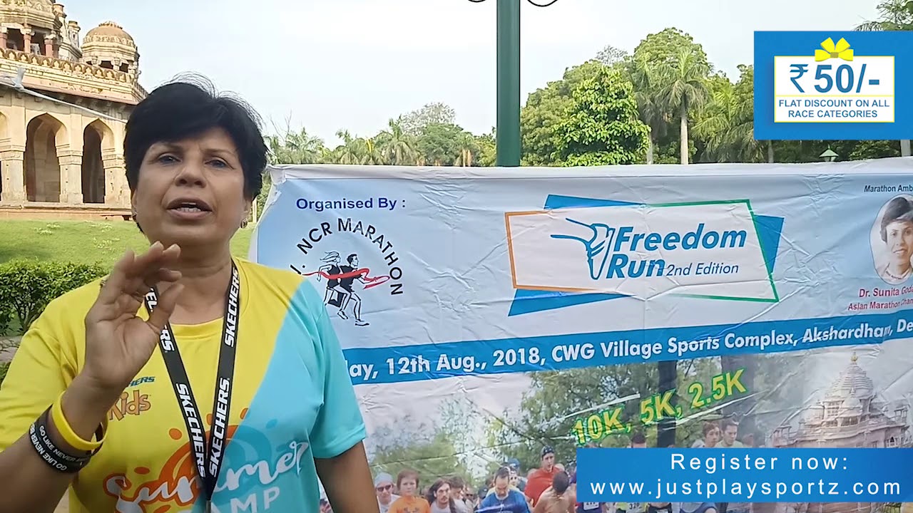 Marathon Ambassador - Dr Sunita Godara invites Runners for Freedom Run ...