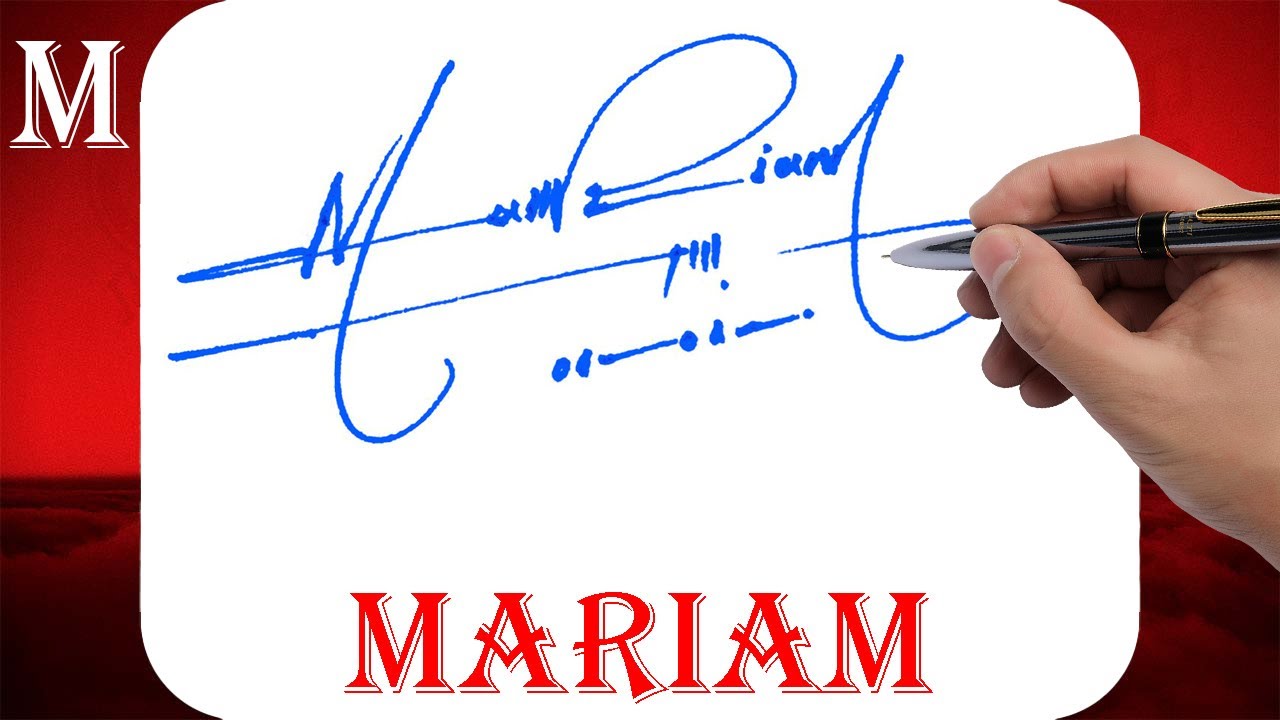 Maryam Name Signature