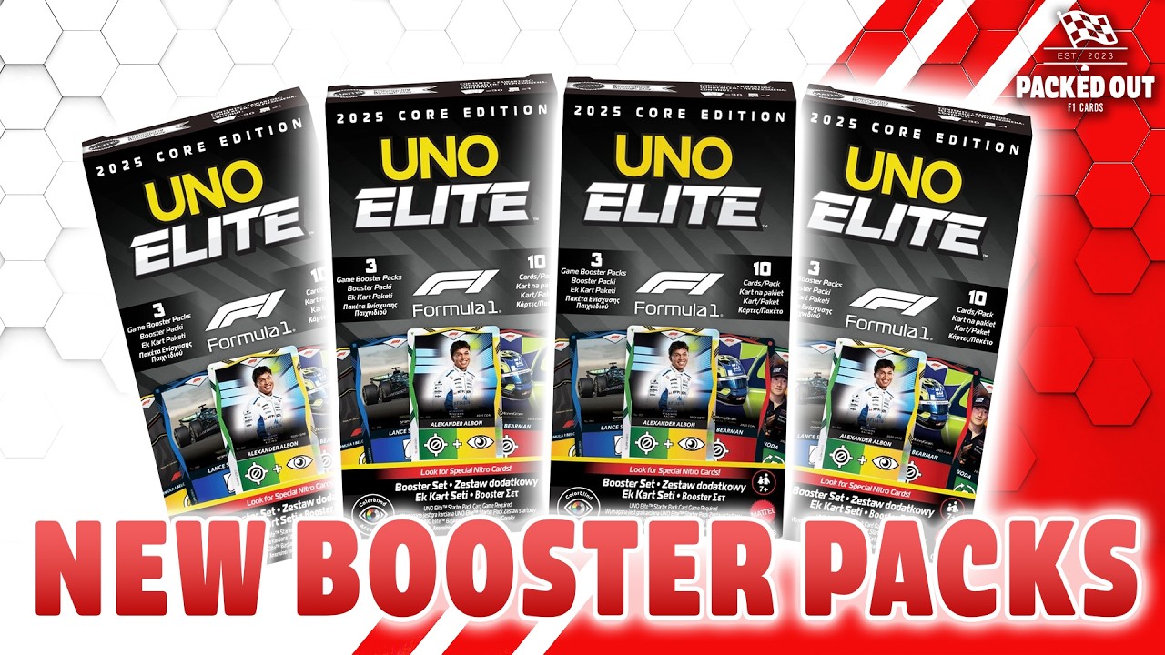 ANOTHER NEW F1 CARD PRODUCT? OPENING 4 BOOSTERS OF UNO ELITE F1 - YouTube