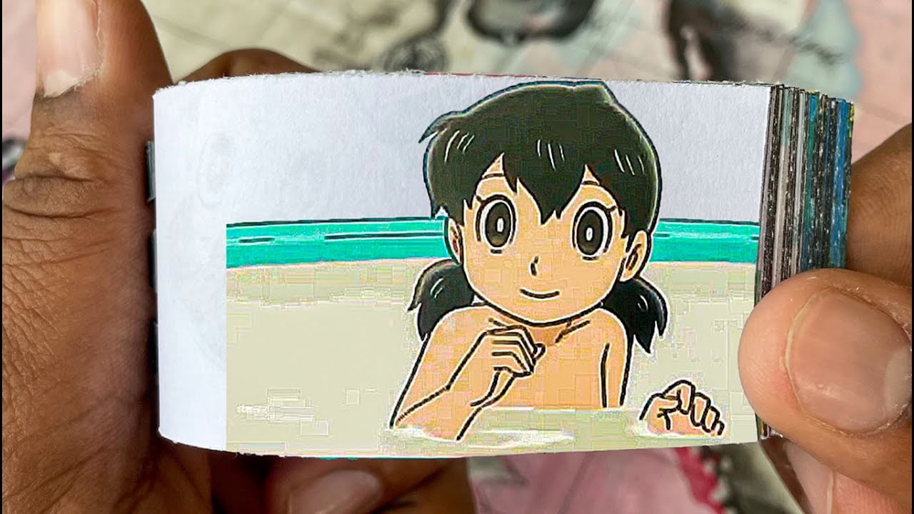 Doraemon Cartoon Flipbook #159 | Shizuka Hot Tub Bath Flip Book | Flip ...