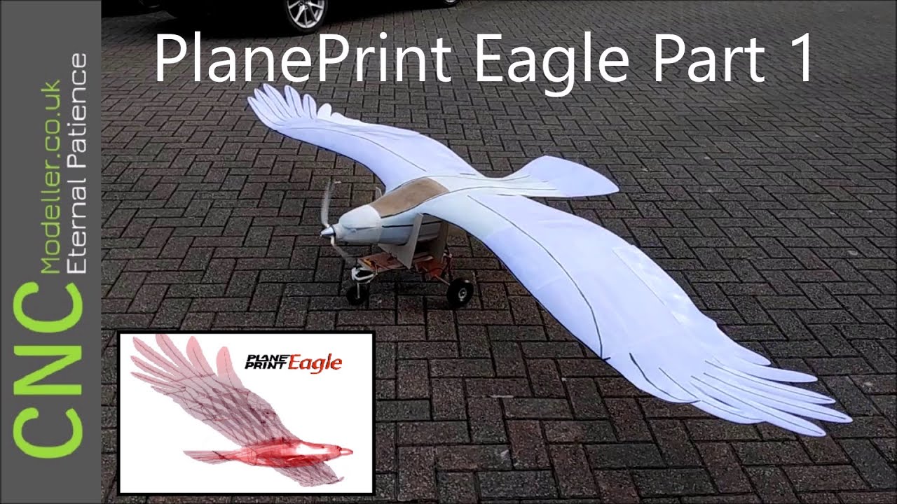 150% PlanePrint Eagle, Build and Taxi Test - YouTube