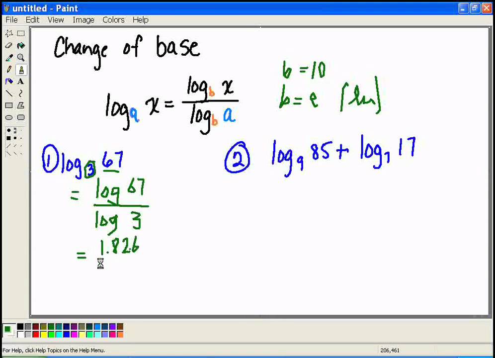 Change The Base Of Logarithm YouTube