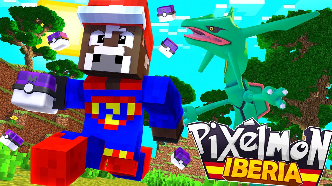 ¡CAPTURO A RAYQUAZA! 😱 | PIXELMON IBERIA MINECRAFT POKEMON MOD 1.10.2 ...