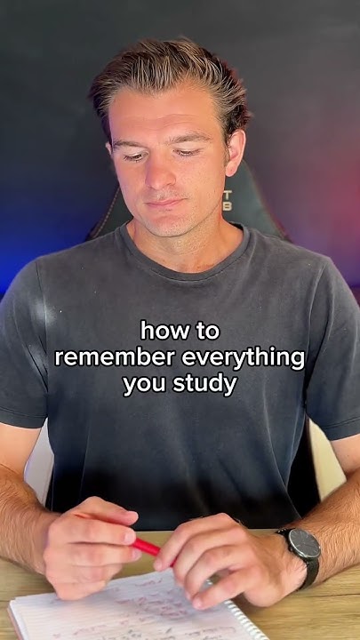 How to REMEMBER Everything You Study (method in comments) - YouTube