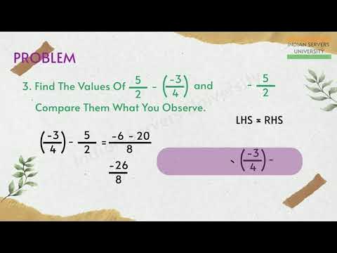 Rational Numbers - Commutative Property - Worksheet: Level 2 - 3 || Class 8 || AP & TS - YouTube