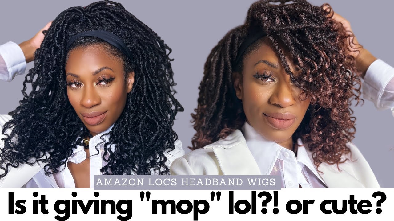 Is It Giving "Mop" Realness?!? lol... Amazon Curly Ends Locs HeadBand ...