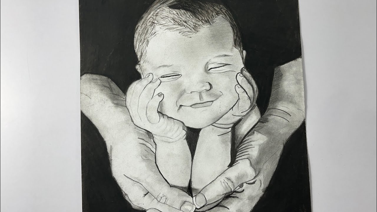 How to draw baby face for Beginners/ EASY WAY TO DRAW A REALISTIC BABY ...