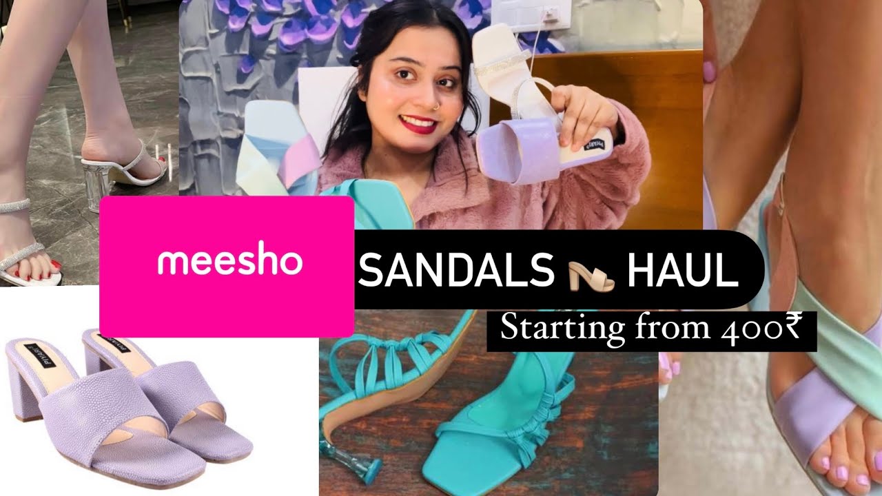 Meesho trending sandals/ heels 👠Haul || starting = 400 rs ||meesho Heel ...