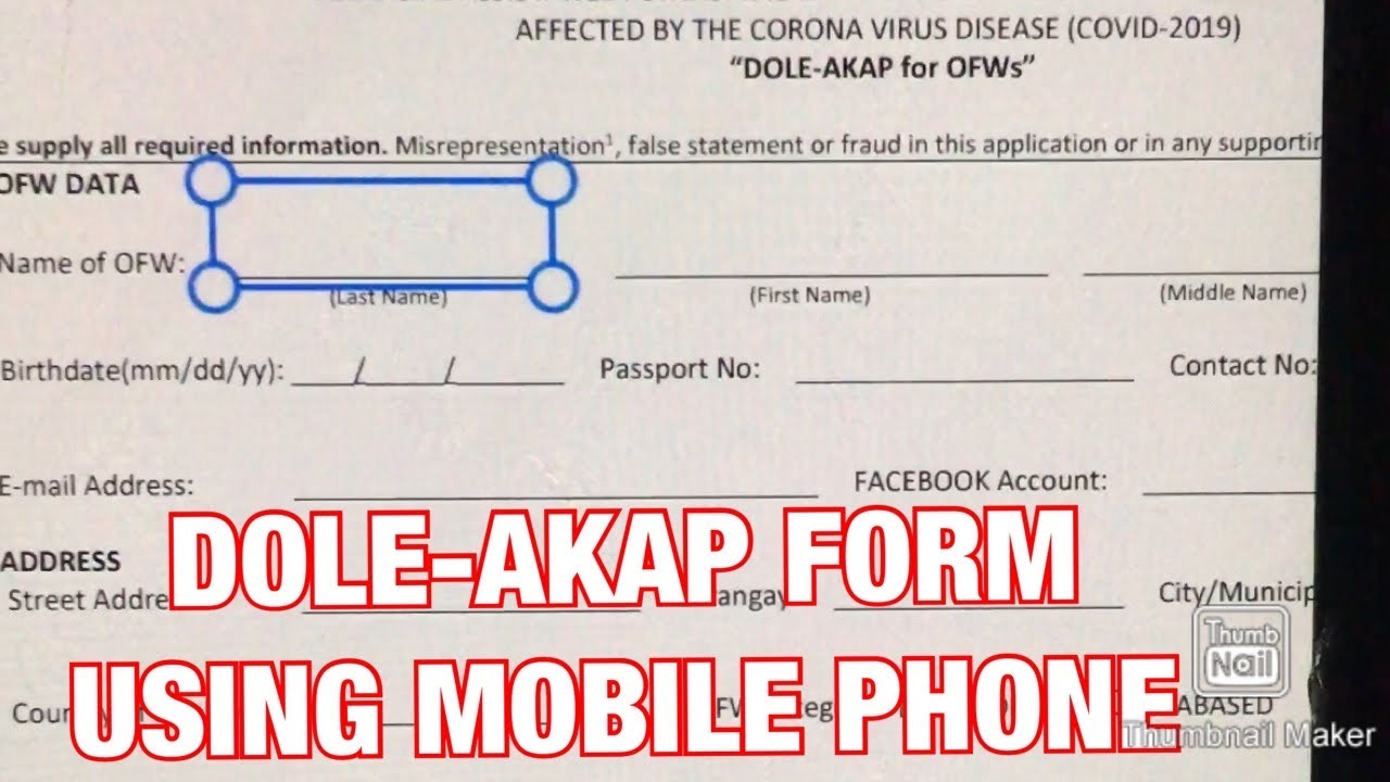HOW TO FILL UP DOLE-AKAP FORM USING PHONE? ( PANG MAHIRAP EDITION HAHA ...