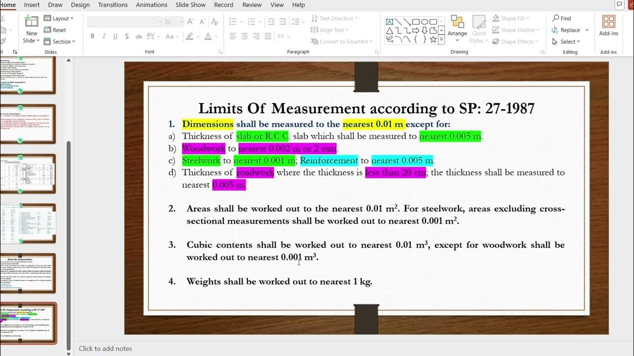 Limits Of Measurement | Estimating and Costing Lectures | Methods of measurements in buildings ...