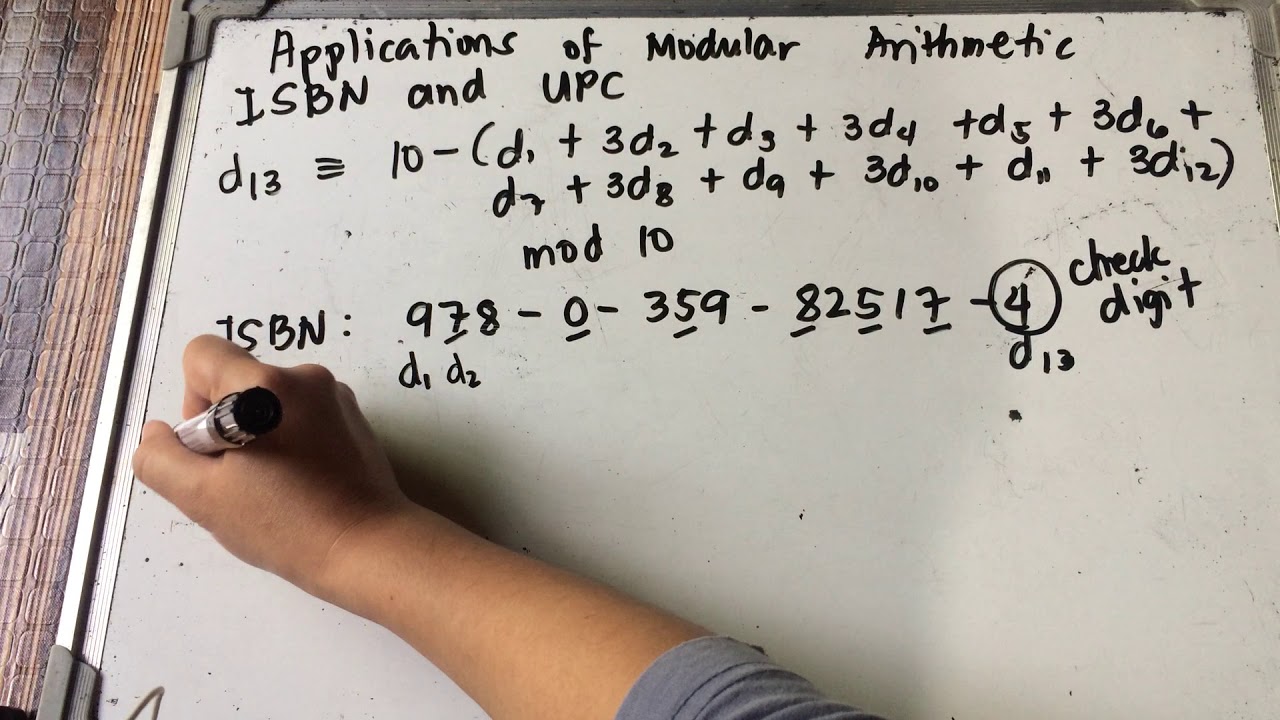 Application Of Modular Arithmetic ISBN YouTube Application Of Modular Arithmetic ISBN YouTube