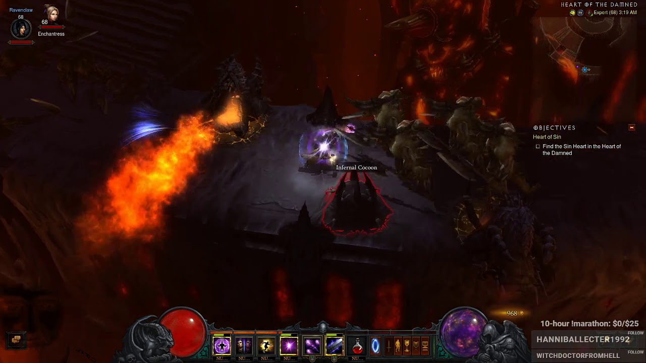 Diablo 3 - Level 68 - Hardcore Blind Solo Mode - Seasonal Wizard - YouTube