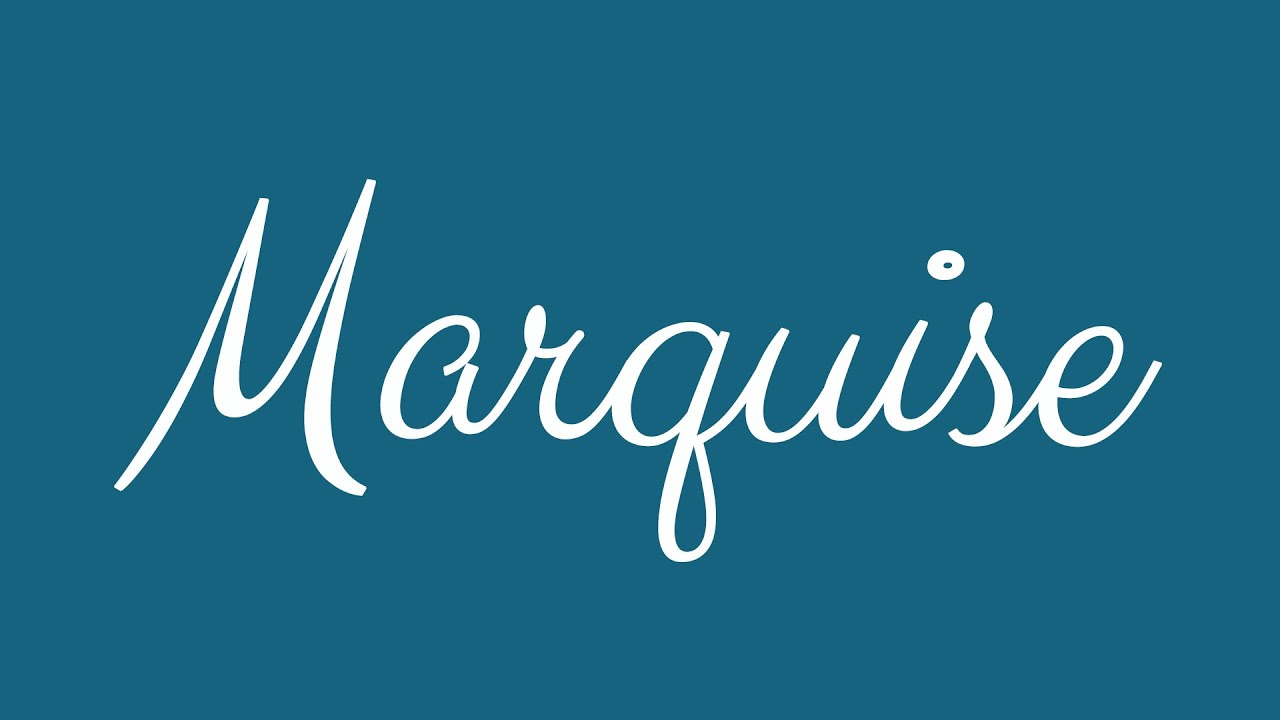 Learn how to Sign the Name Marquise Stylishly in Cursive Writing - YouTube