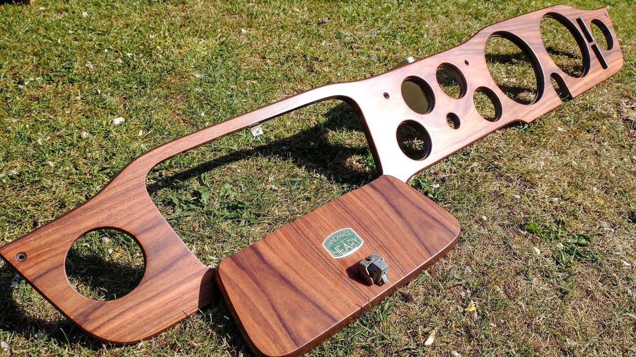 TR6 dash panel in santos rosewood with a satin clear finish. - YouTube