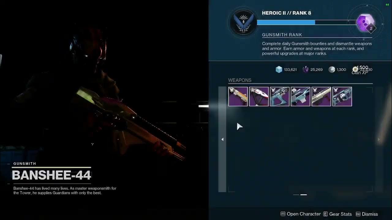 BANSHEE WEAPONS AND ROLLS THIS WEEK - DESTINY 2 - YouTube