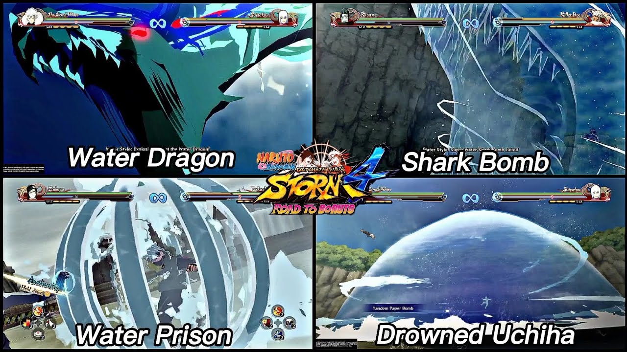 All Water Style Jutsus | Naruto Ultimate Ninja Storm 4 - YouTube