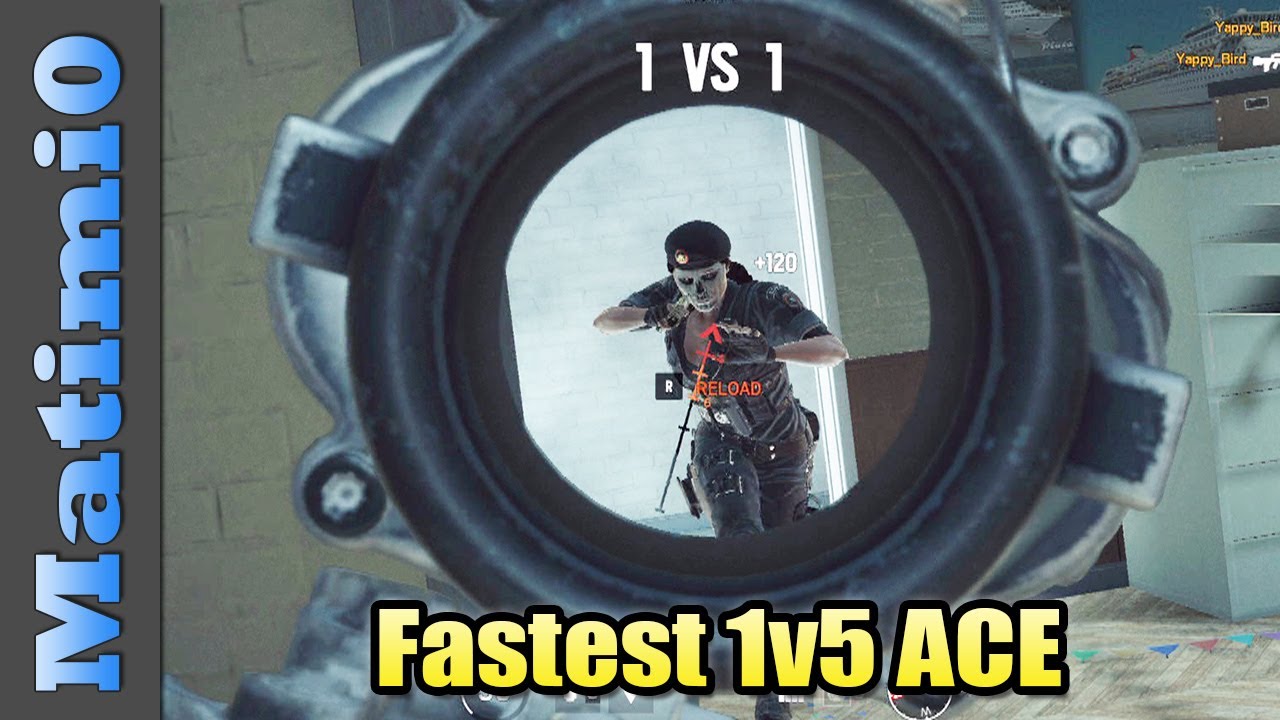 Fastest 1v5 ACE - Rainbow Six Siege - YouTube