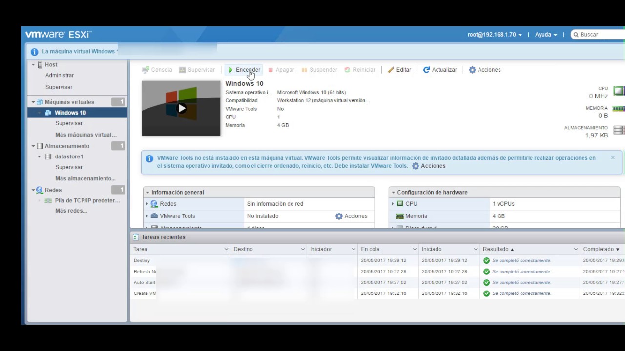 Crear máquina virtual en VMware vSphere Hypervisor (basado en ESXi) - YouTube