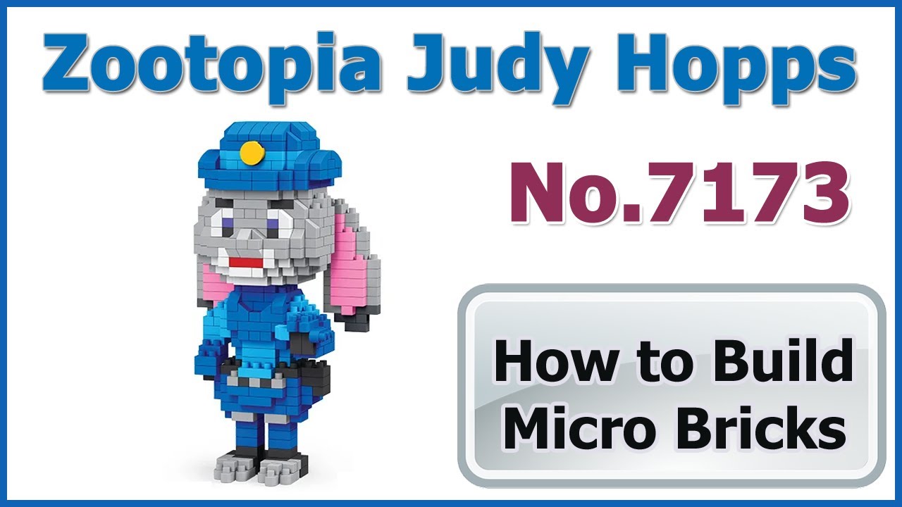 How to Build Mini Bricks Zootopia Judy Hopps 7173 Review Instructions ...