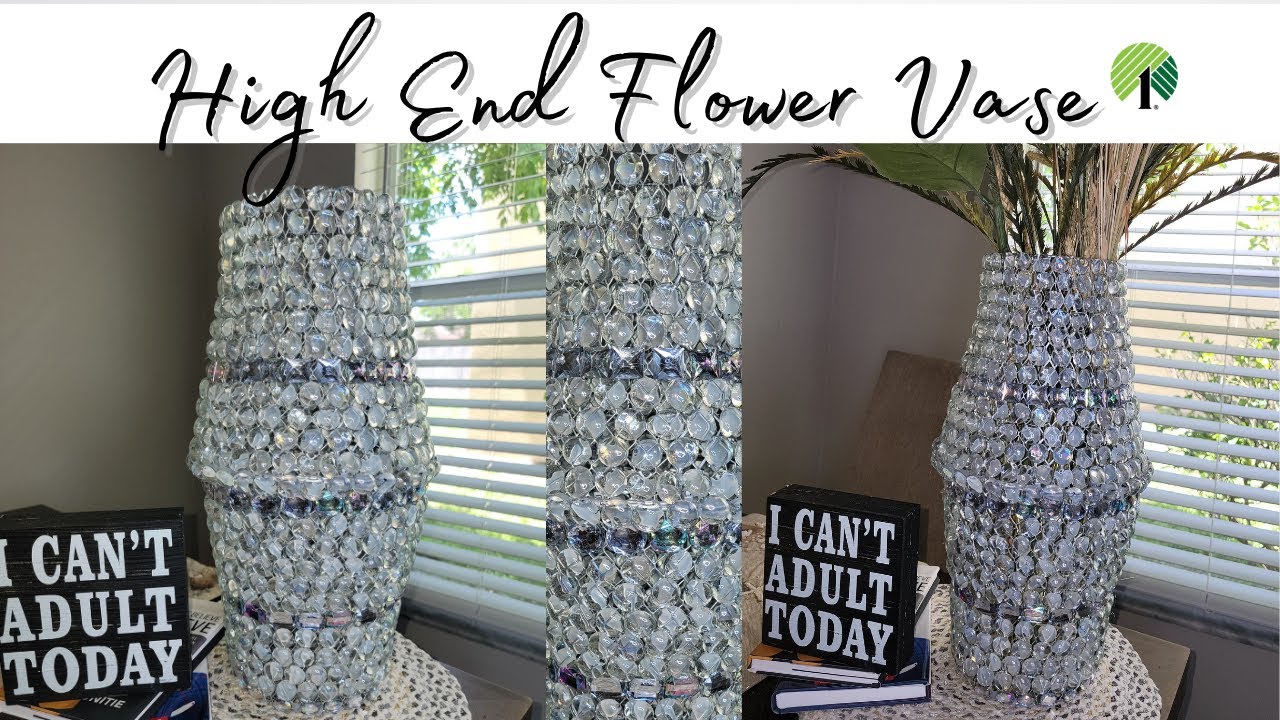 Dollar Tree DIY Glam Crystal Vase| Bling Decor Ideas - YouTube