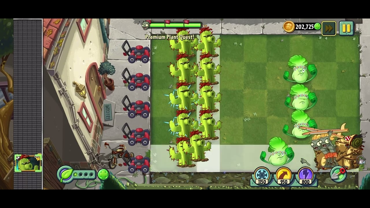 Plants Vs Zombies 2 Cactus 50 Seed Packets All Level Walkthrough - YouTube