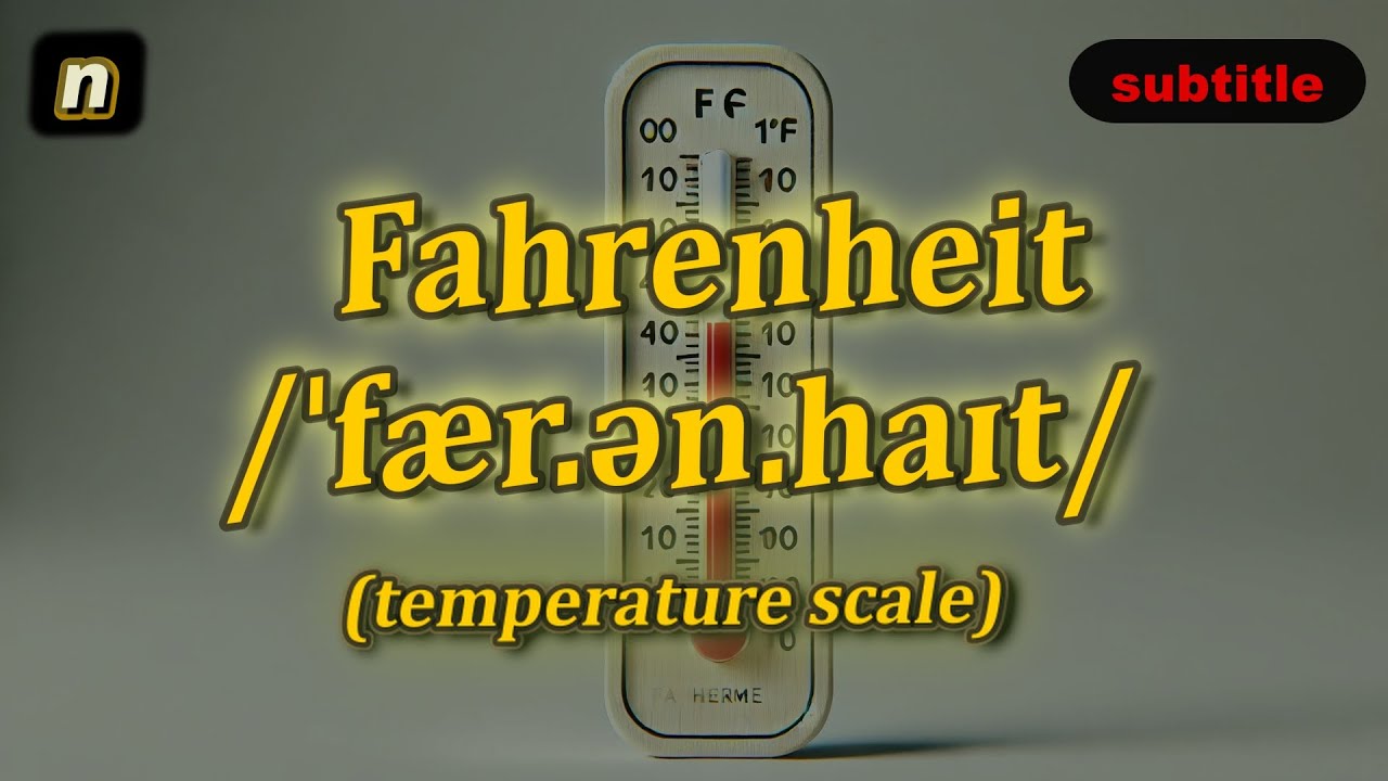 [n] Fahrenheit meaning (temperature scale) with 5 examples - YouTube
