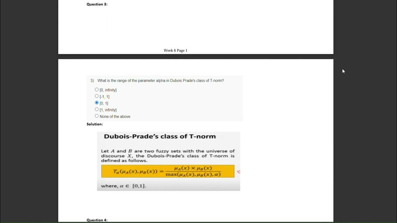 NPTEL | Fuzzy Sets, Logic and Systems & Applications | Assignment 6 Solution -- 2024 - YouTube