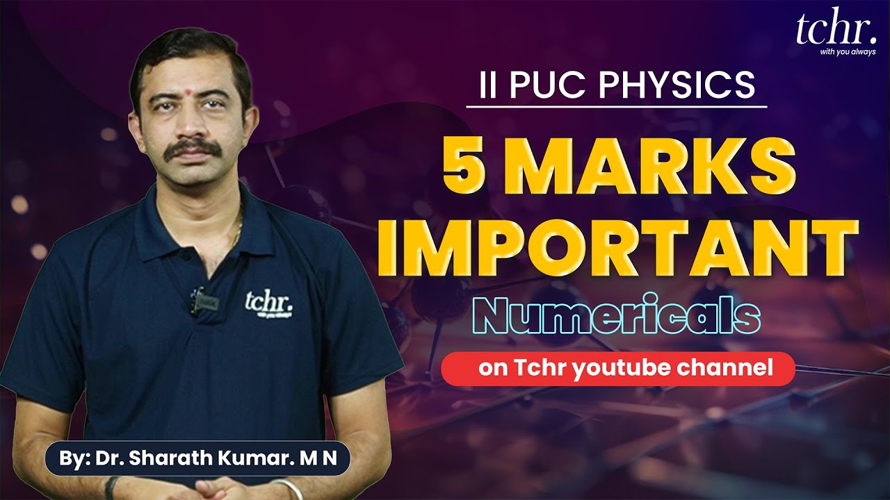 II PUC | Physics | 5 Marks Important Numericals - YouTube