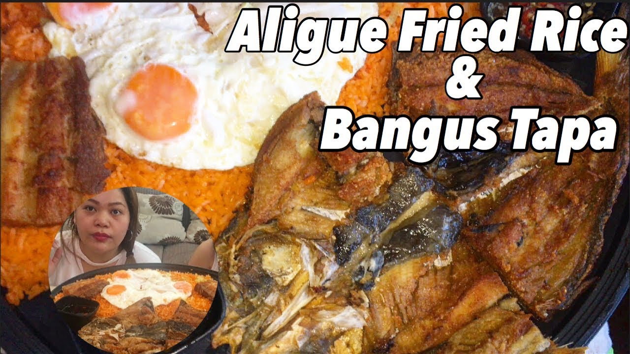 ALIGUE FRIED RICE MUKBANG + TAPA BANGUS + FRIED PORK BELLY MUKBANG ...