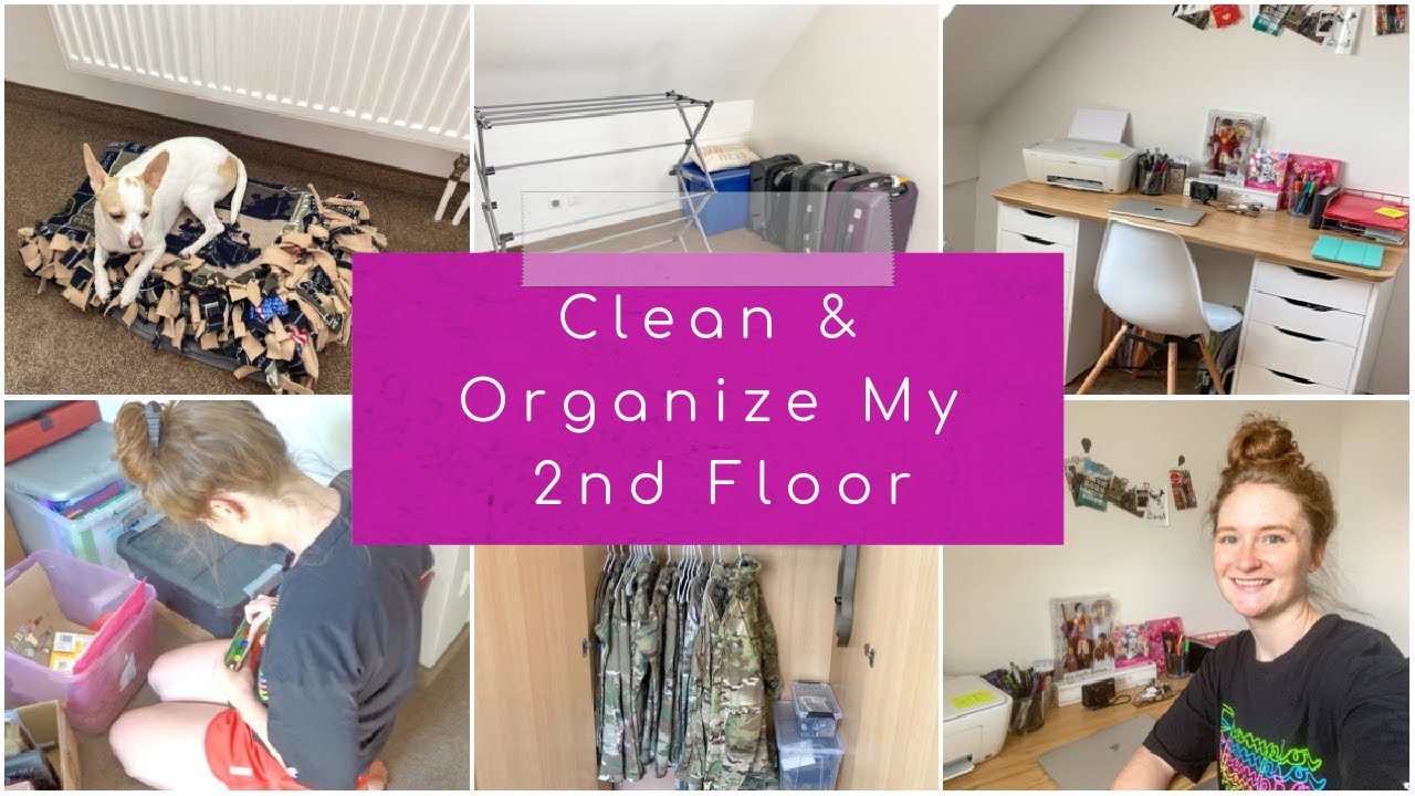 UPSTAIRS SPEED CLEAN | OFFICE, BATHROOM, AND GUEST ROOM CLEAN WITH ME ...
