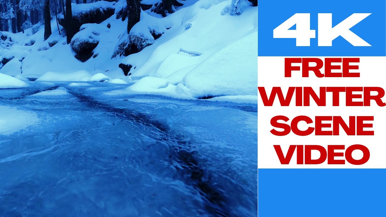 free horizontal winter scene video - YouTube