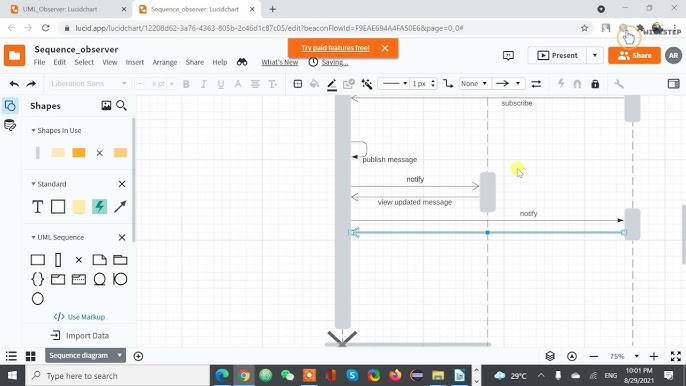 Observer Pattern Sequence Diagram