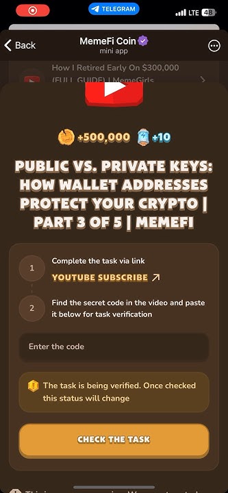 PUBLIC VS. PRIVATE KEYS: HOW WALLET ADDRESSES PROTECT YOUR CRYPTO | PART 3 OF 5 | MEMEFI - YouTube