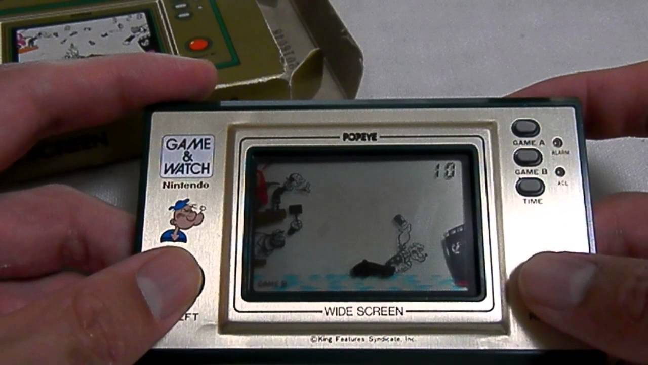 12022 Nintendo Game & Watch Wide Screen Popeye PP-23 1981 - YouTube