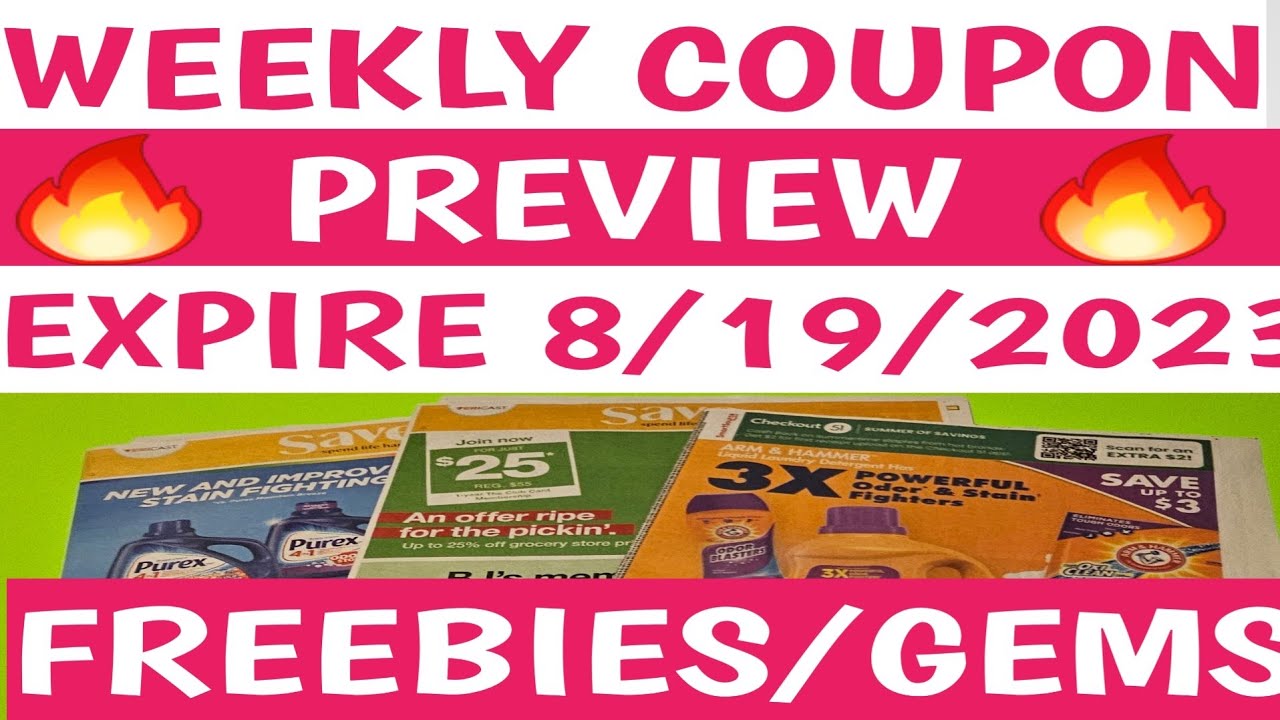 8/10/1023 WEEKLY COUPON PREVIEW | FREEBIES | CHEAPIES | Expire 8/19 ...