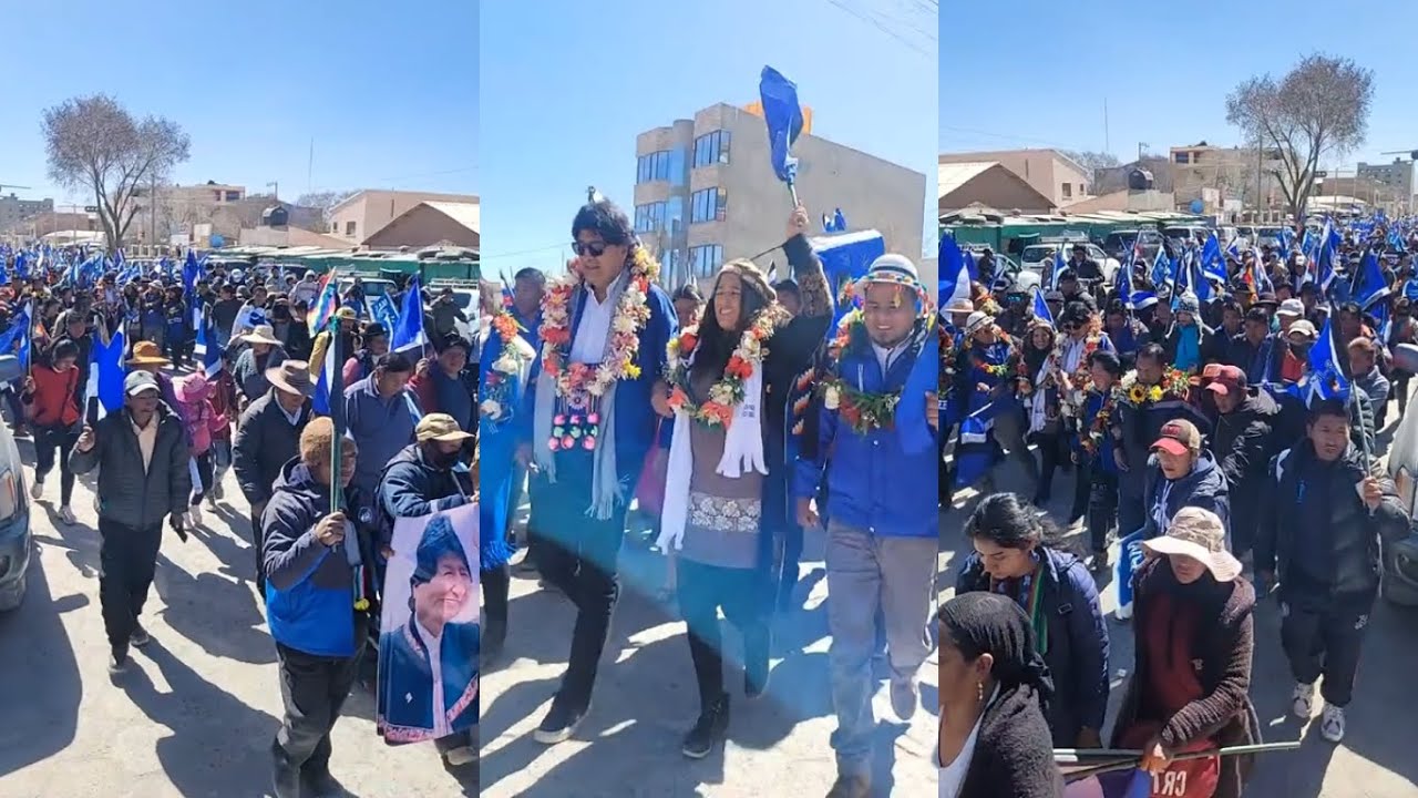 Así fue recibido Evo Morales Ayma en Uyuni Potosí - YouTube