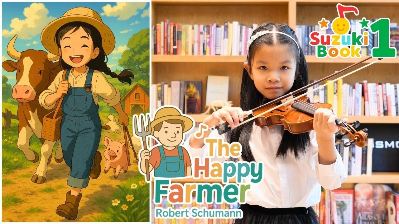 16 The Happy Farmer by Robert Schumann (Suzuki Violin Book 1) - YouTube