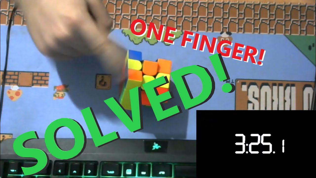 "Speed" Cubing One Finger(3x3x3) PB: 5:23.05 - YouTube