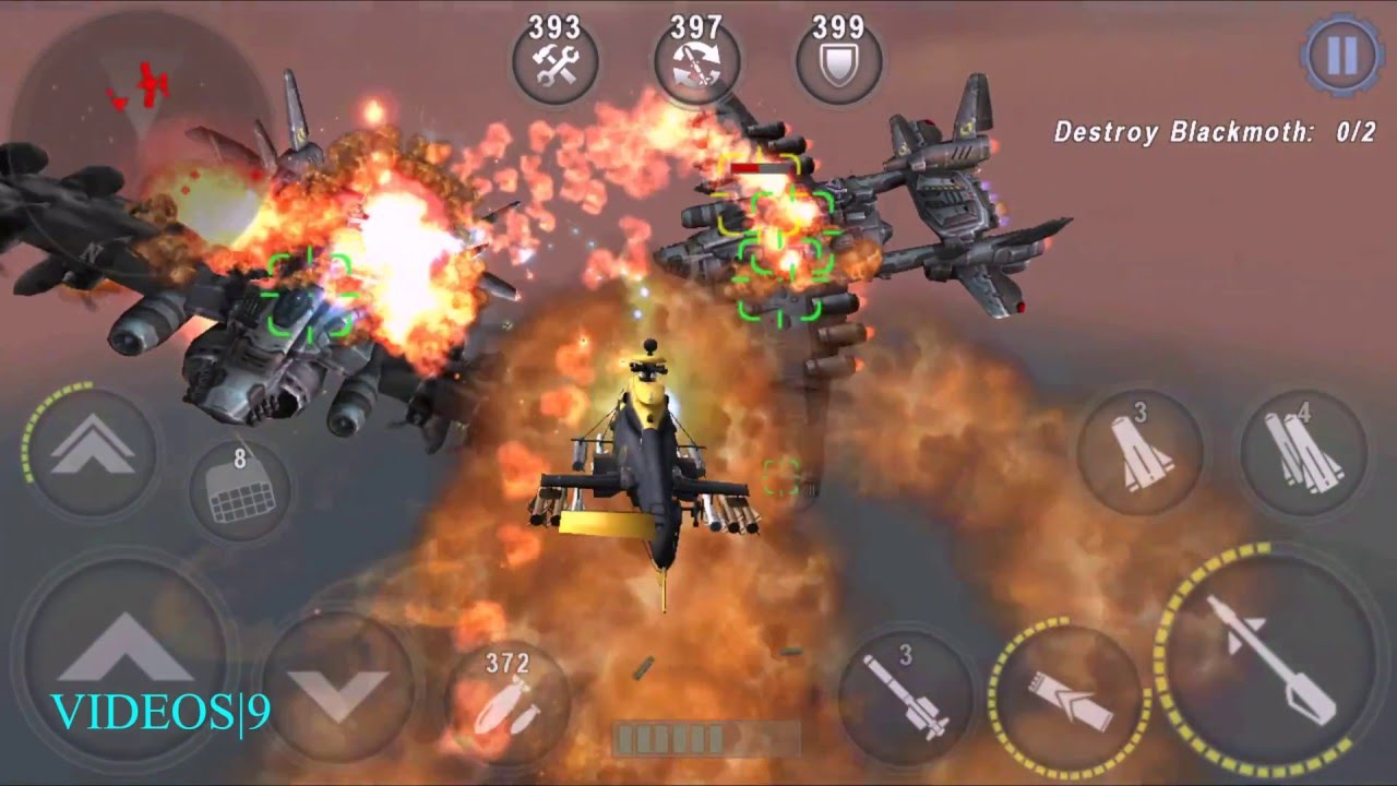 GUNSHIP BATTLE : Destroy Black moth - Super Puma - YouTube