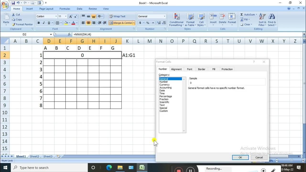 excel me calendar kaise banaye - YouTube