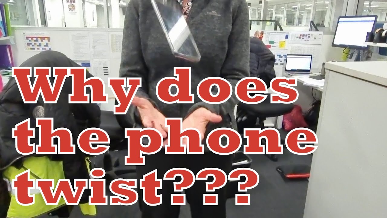 Why does the phone twist like that??? 🤷‍♂️🤔 #phone #flip #science # ...