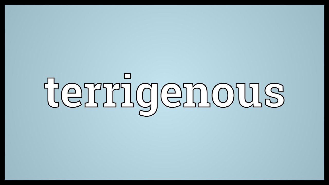 Terrigenous Meaning - YouTube