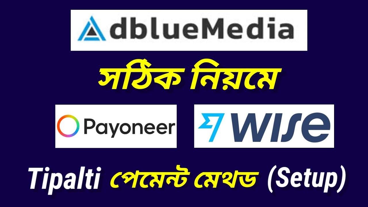 Adbluemedia Payment Method Setup | How To Add Payment Method Wise & Payoneer Tipalti For ...