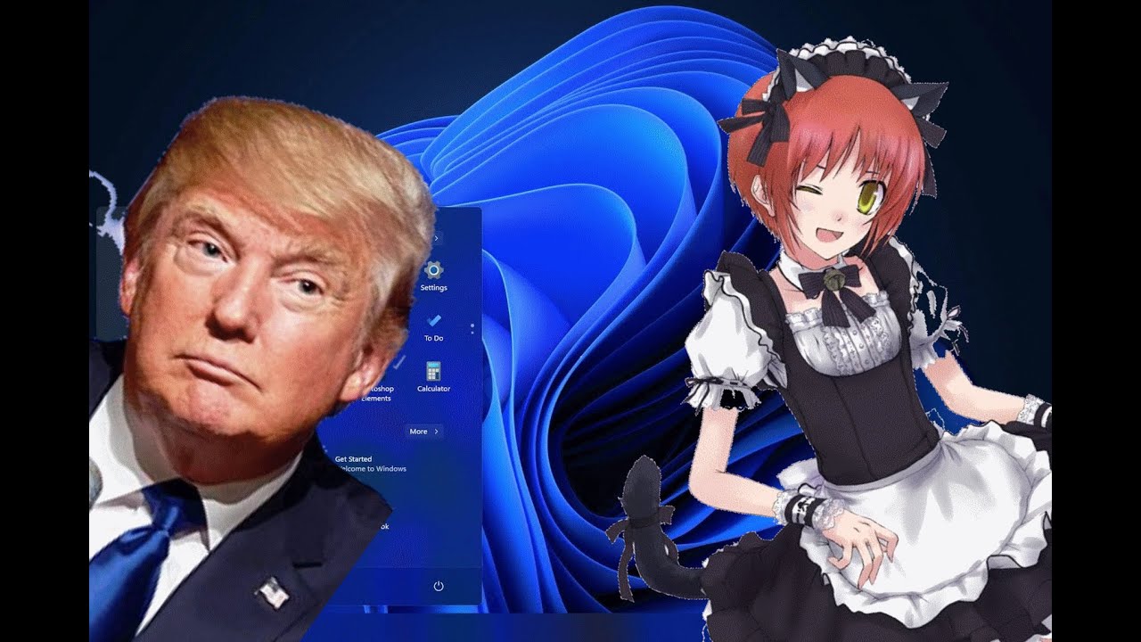 Windows 11 Catboy Trump potato aim memes - YouTube