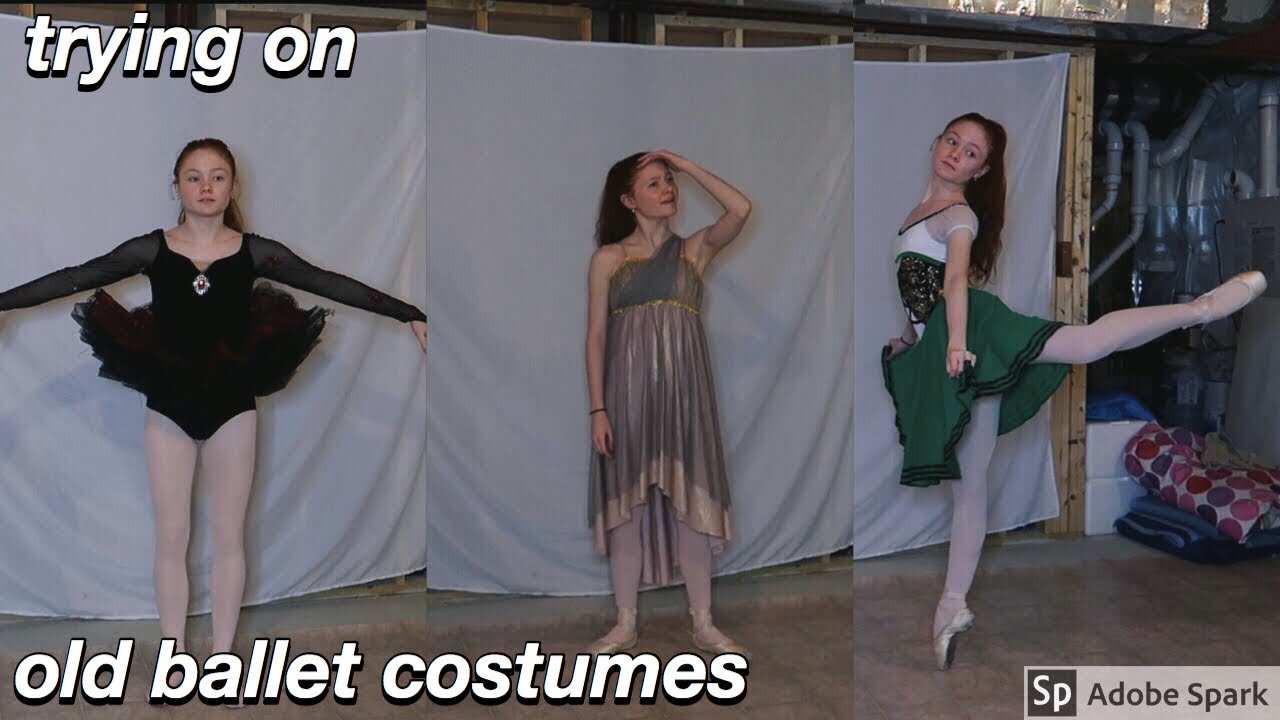 trying on my old ballet costumes + hating every minute of it - YouTube