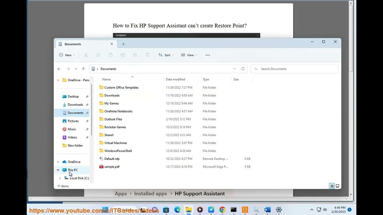 Fix HP Support Assistant can’t create Restore Point on Windows - YouTube
