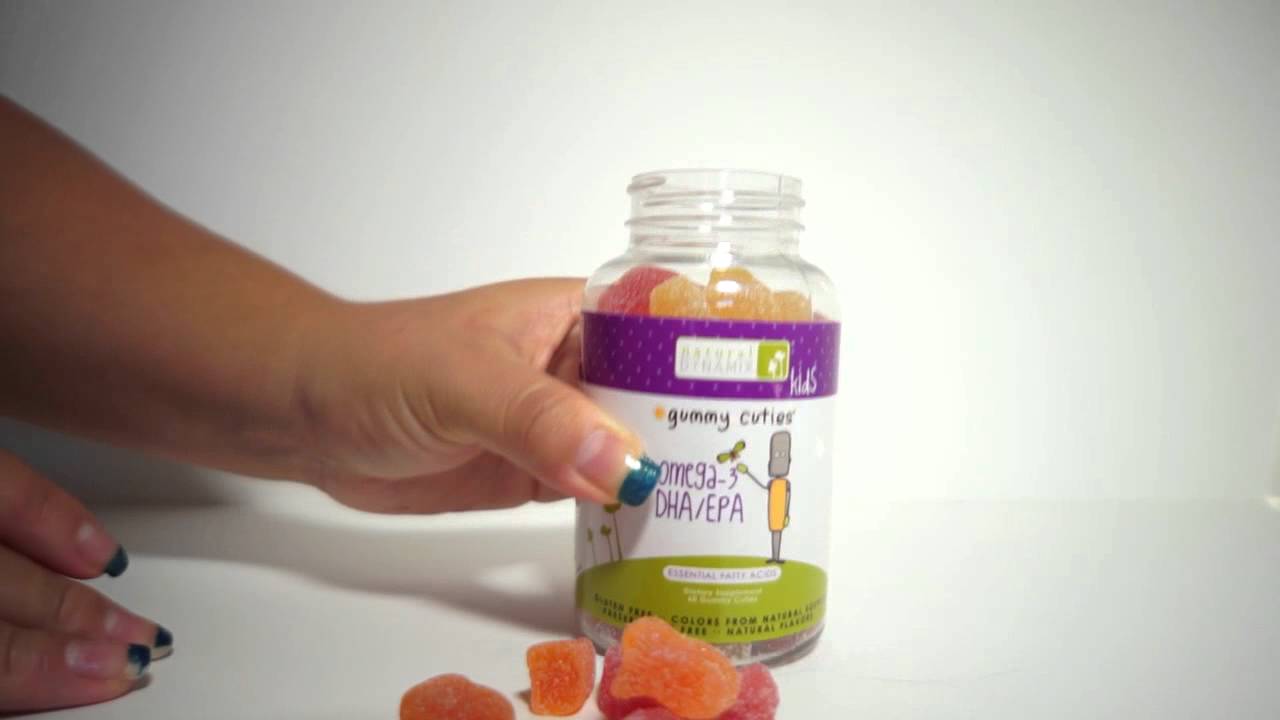 Natural Dynamix Gummy Cuties Omega-3 DHA/EPA - YouTube