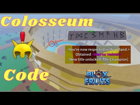 Bloxfruit Colosseum code [unlocked new title + Accessories] #roblox # ...