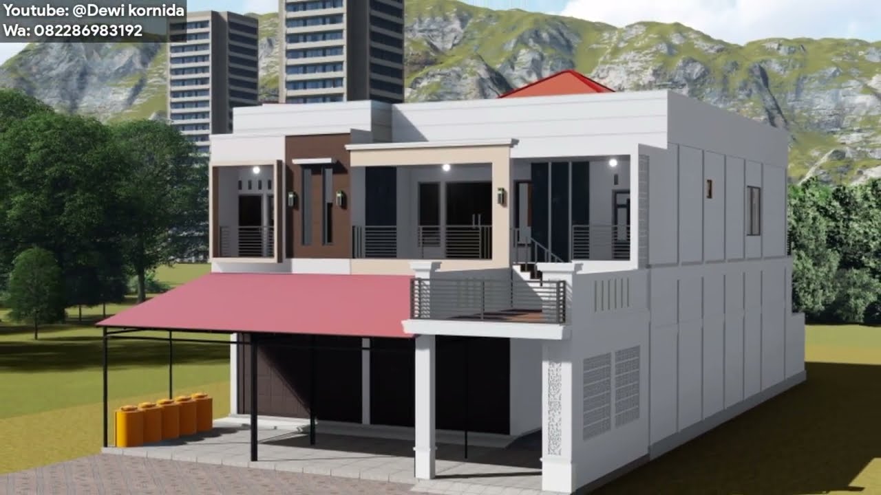 Menakjubkan..!!Desain Ruko Minimalis 2 lantai10x23m//Renovasi Ruko jadi ...